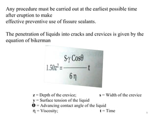 Pit & fissure sealants | PPT