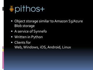 Pithos - Architecture and .NET Technologies | PPT