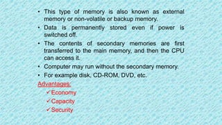 Memory and storage devices | PPTX
