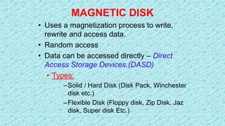 Memory and storage devices | PPTX