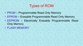 Memory and storage devices | PPTX