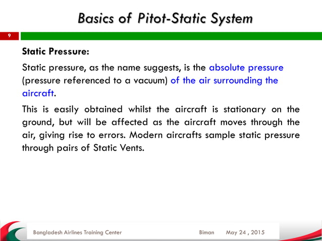 Pitot static system | PDF | Air Travel | Travel Type