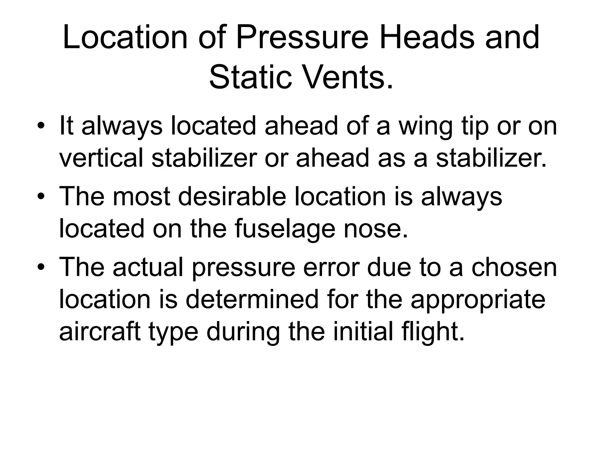 PITOT STATIC SYSTEM OF AIRCRAFT INSTRUMENTATION SYSTEM.ppt