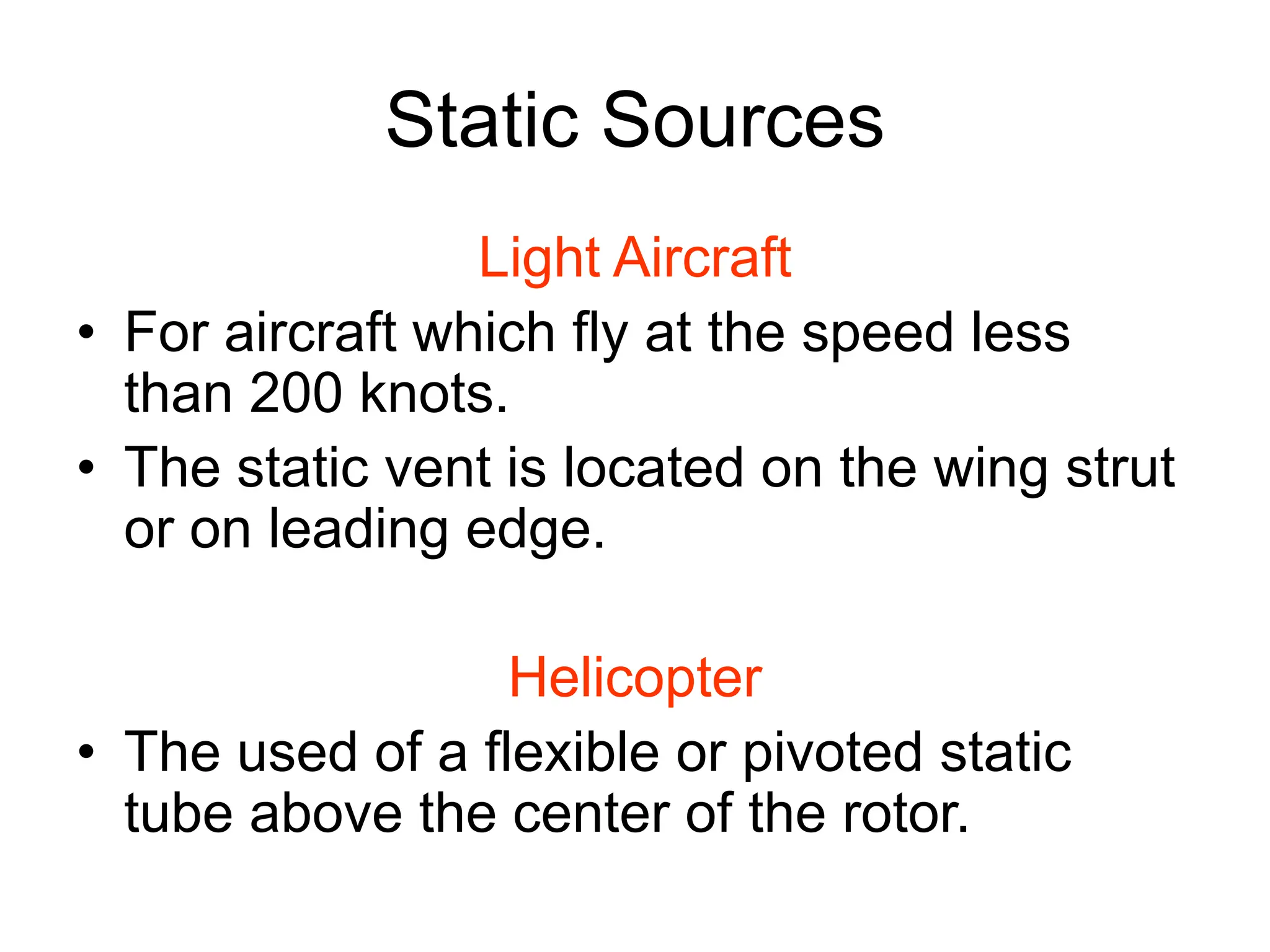 Pitot Static System Of Aircraft Instrumentation System Ppt