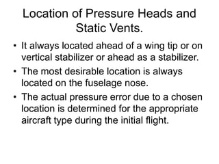 PITOT STATIC SYSTEM OF AIRCRAFT INSTRUMENTATION SYSTEM.ppt