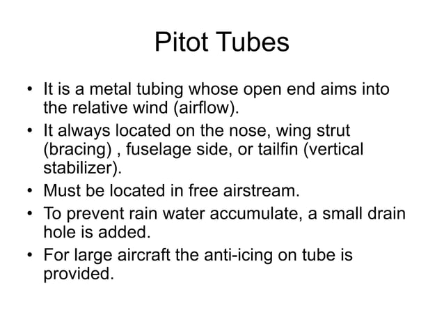 Pitot Static System Of Aircraft Instrumentation System Ppt