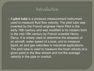 Pitot tube | PPTX