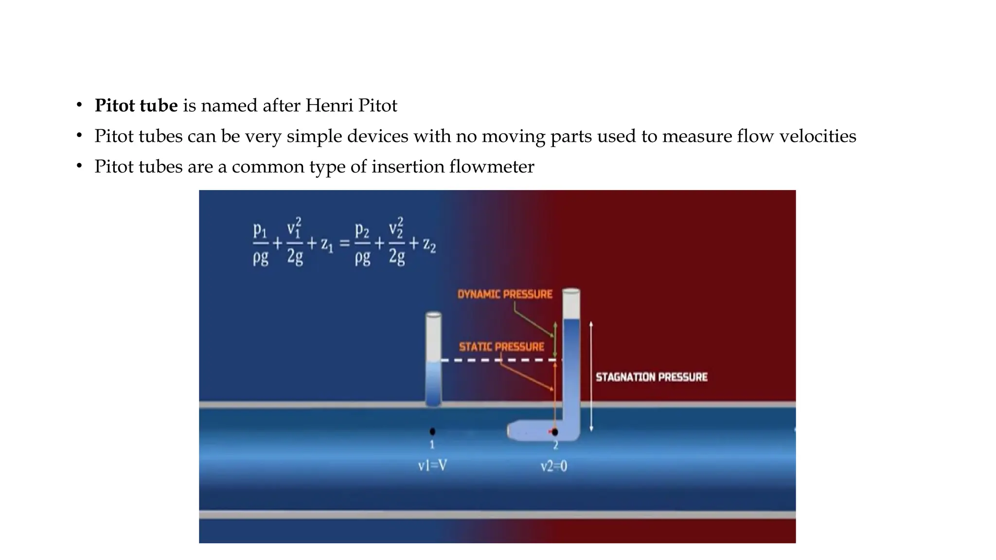 Pitot tube for measuring the flow rate of liquids | PPTX