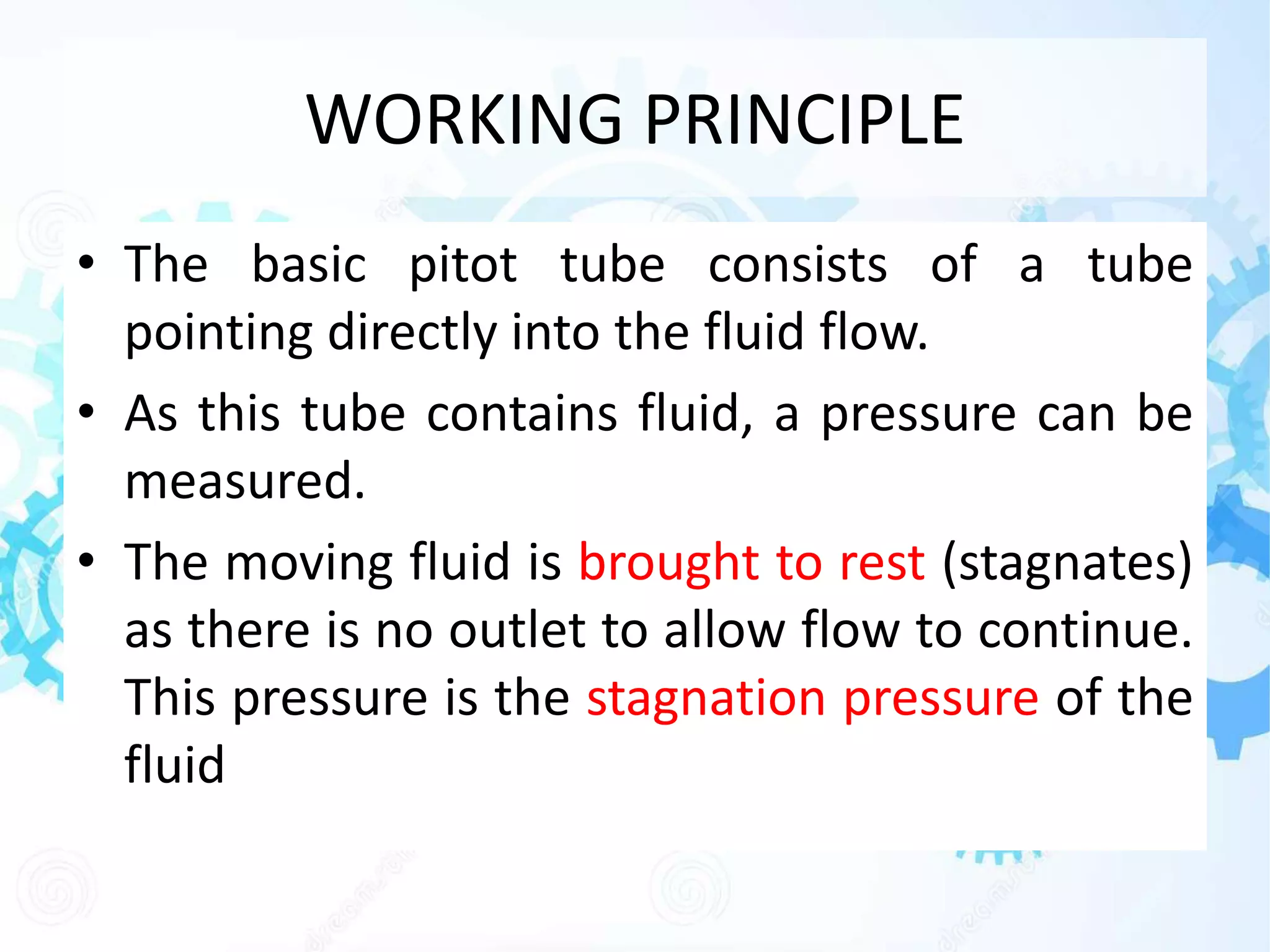 Pitot tube, anemometer and their types | PPTX