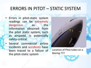 Pitot tube, anemometer and their types | PPTX