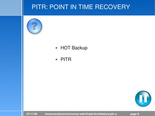 PostgreSQL: Point in time recovery | PDF