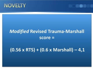 Modified Revised-Marshal Score | PPTX