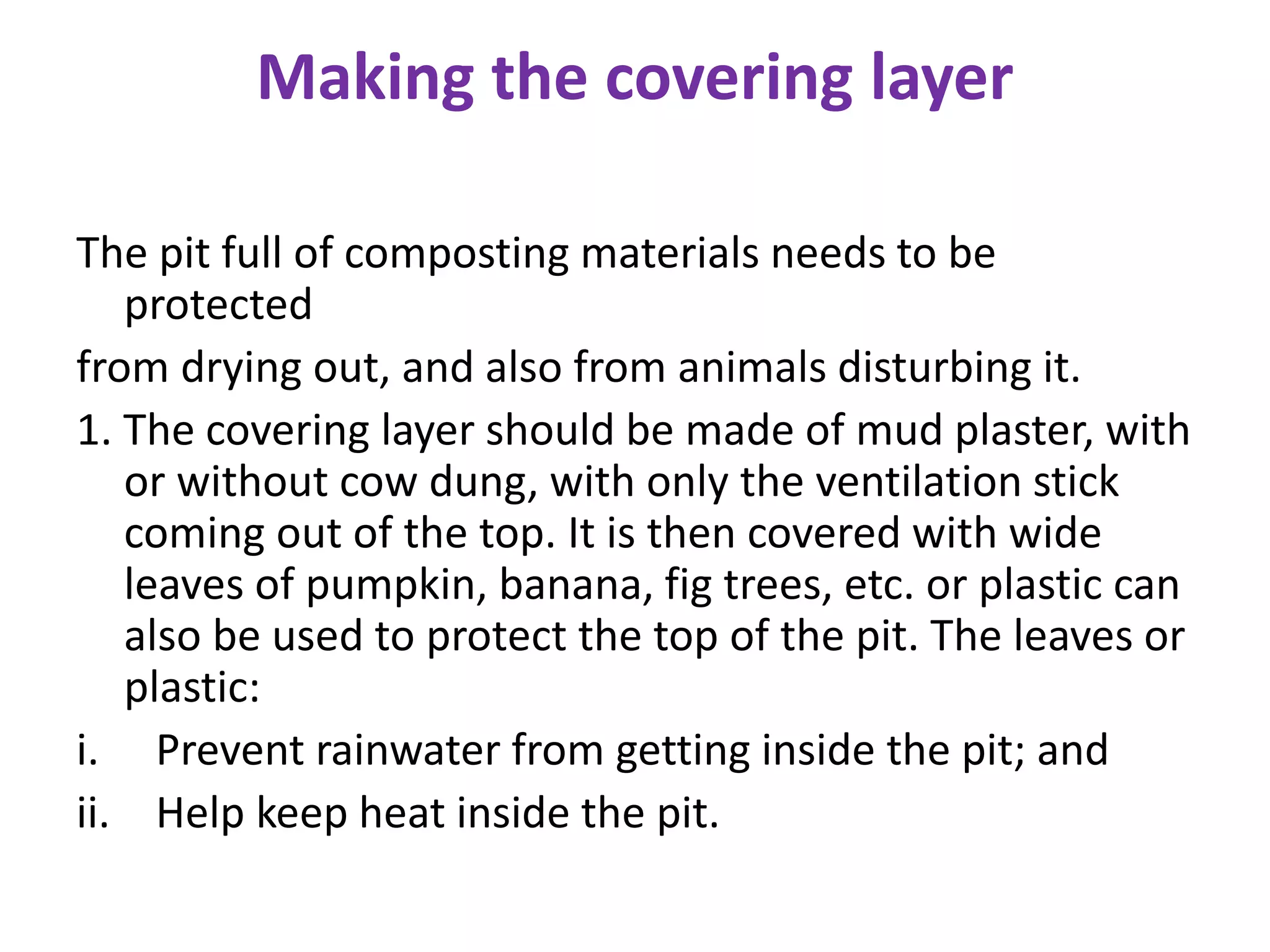 Pits compost A Presentation By Mr.Allah Dad khan Former DG Agri ...