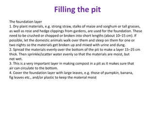 Pits compost A Presentation By Mr.Allah Dad khan Former DG Agri ...