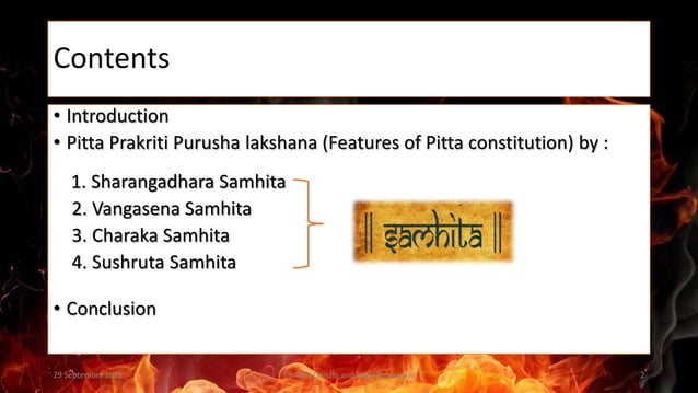 Pitta Prakriti Purusha Lakshana | PPTX