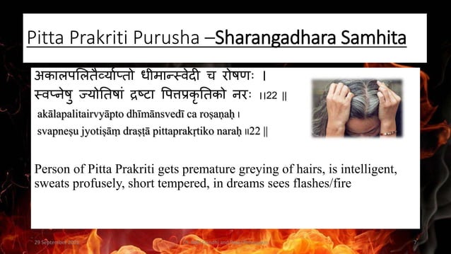 Pitta Prakriti Purusha Lakshana | PPTX
