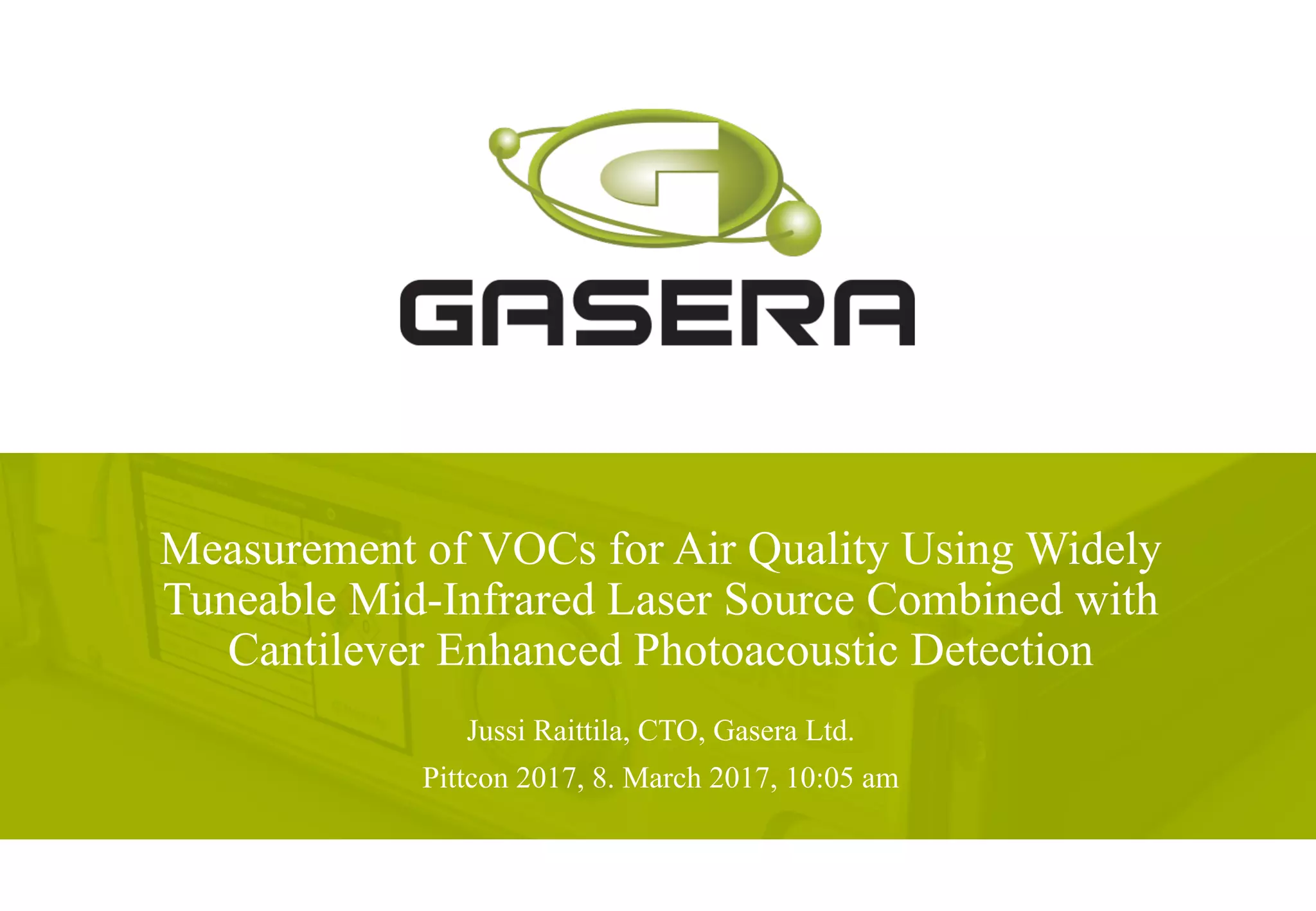 Measurement of VOCs for Air Quality Using Widely Tunable Mid-Infrared ...