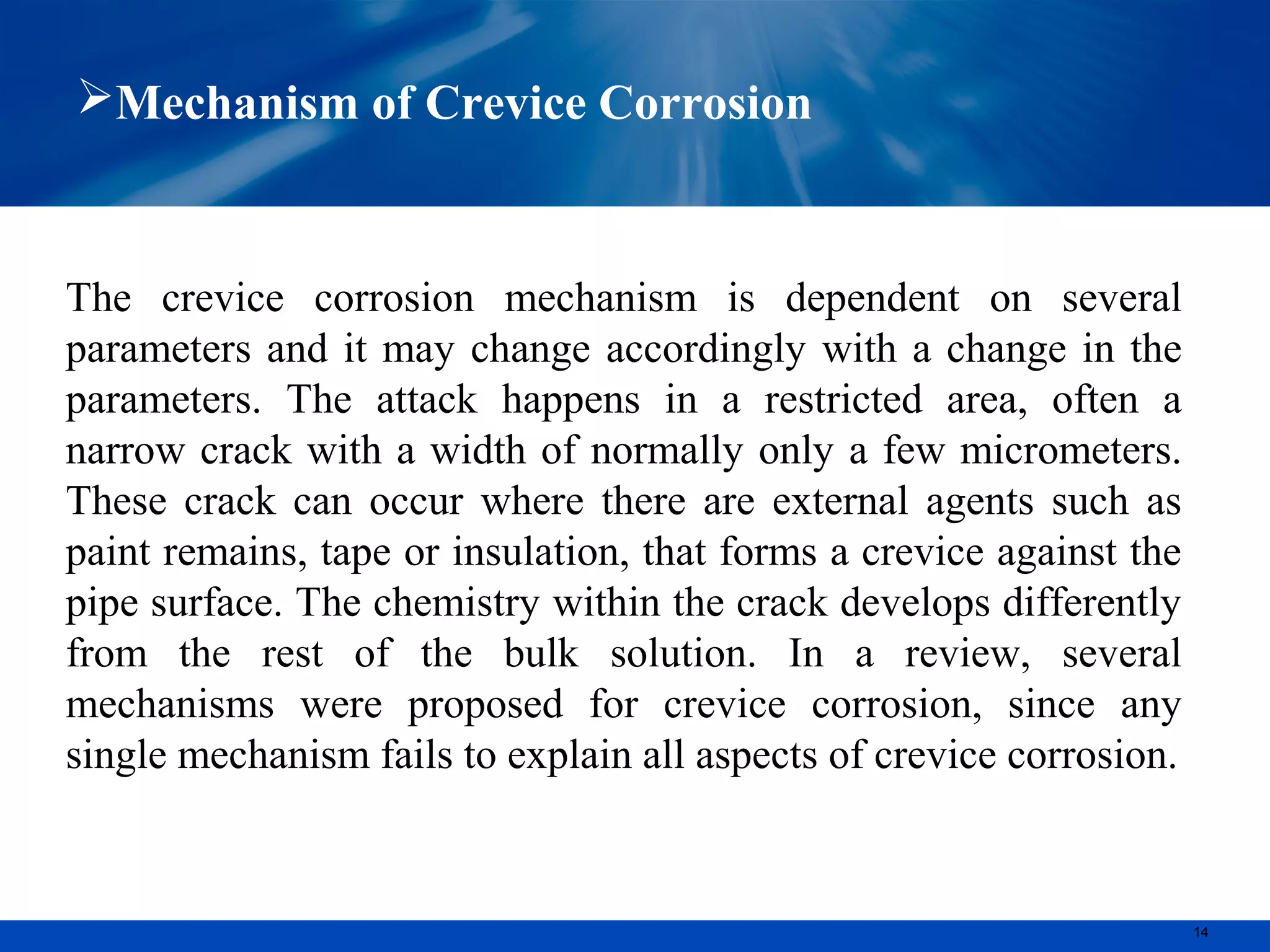 (Pitting corrosion and crevice corrosion) | PPT