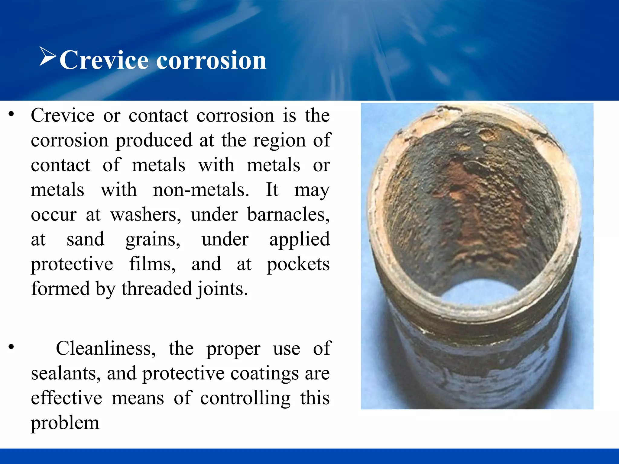 (Pitting corrosion and crevice corrosion)