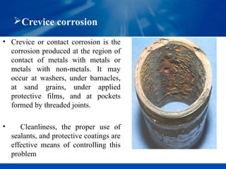 (Pitting corrosion and crevice corrosion) | PPT