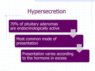 Pituitary adenomas: Clinical, neuro-ophthalmic, radiological evaluation ...