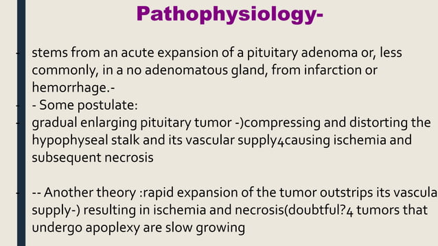 Pituitary apoplexy - medical information / with case studies | PPTX ...