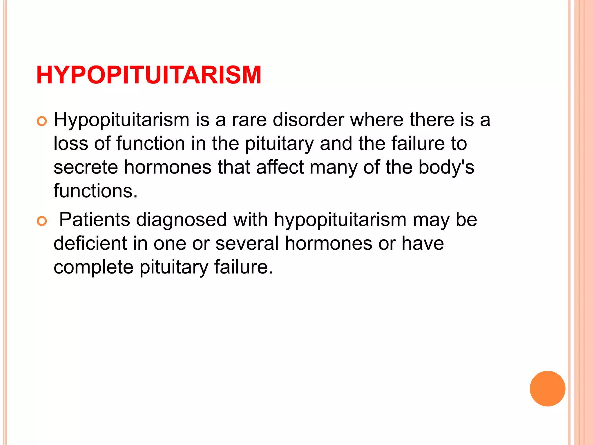 Pituitary disorders | PPTX