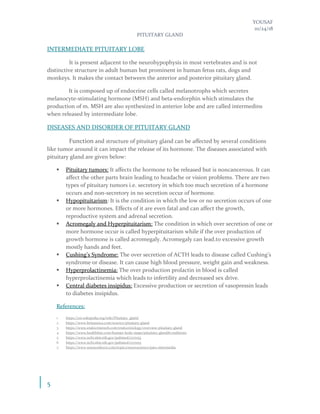 Pituitary Gland, its Hormones and Functions | PDF
