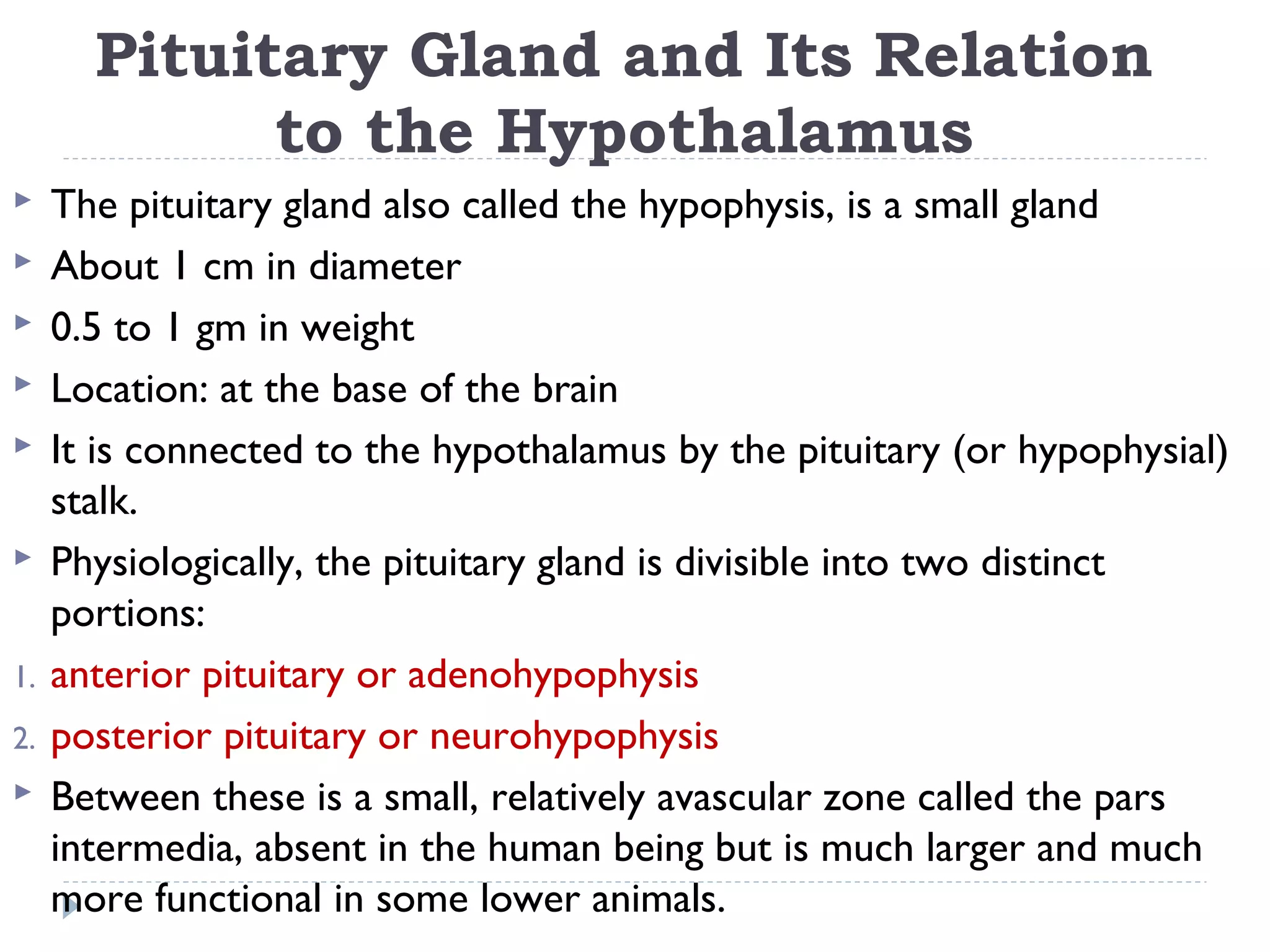 Hormones Released by Pituitary Gland | PPT