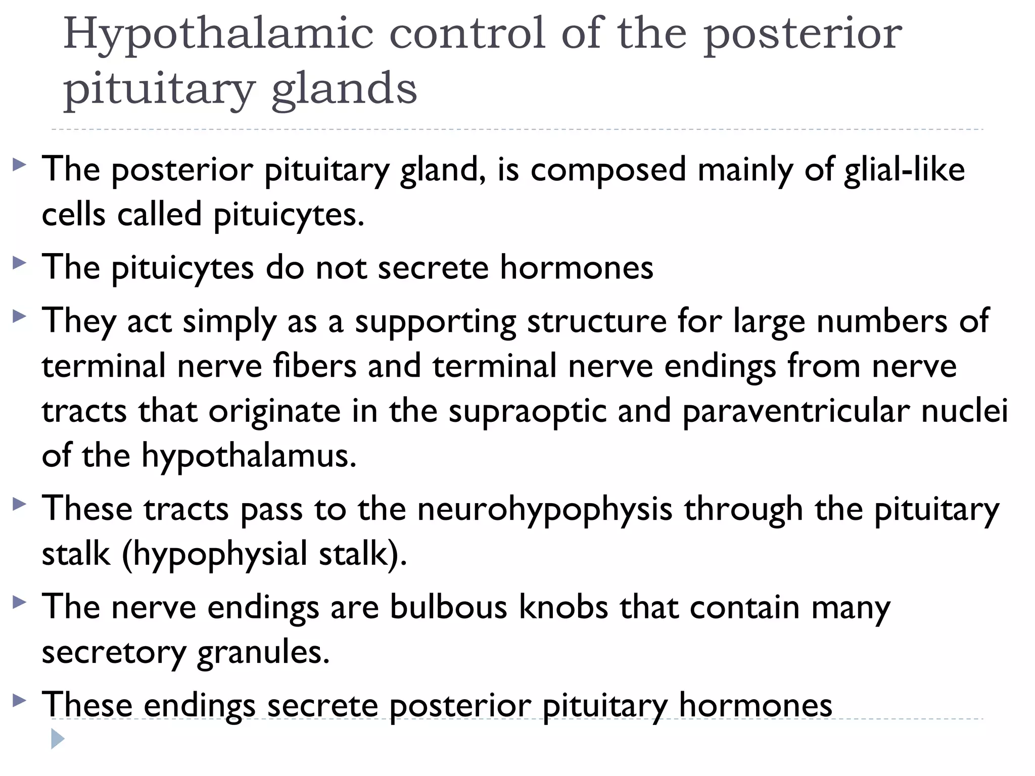 Hormones Released by Pituitary Gland | PPT