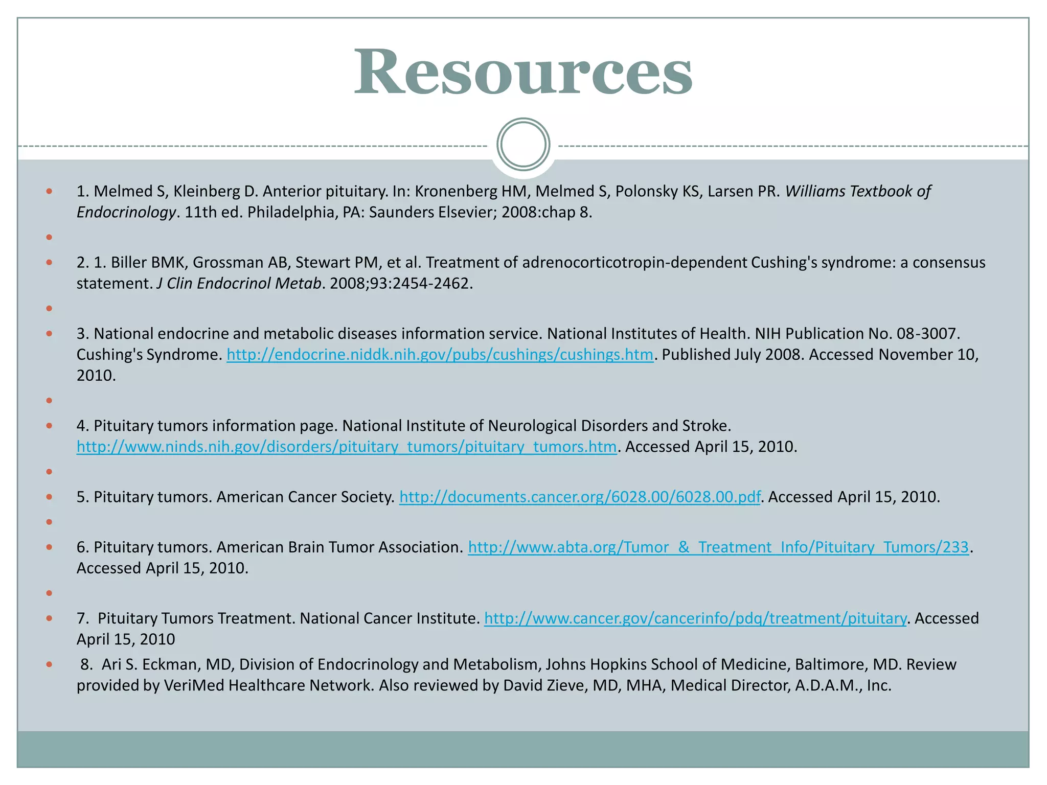 Pituitary tumor powerpoint table 3 | PPTX