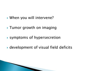 PITUITARY TUMOR MANAGEMENT | PPTX