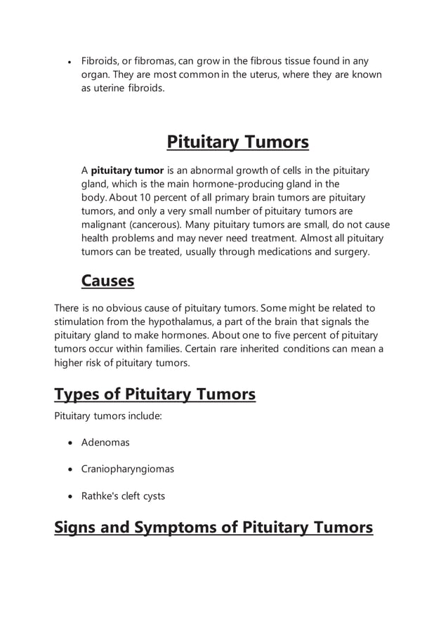 Pituitary tumors | PDF