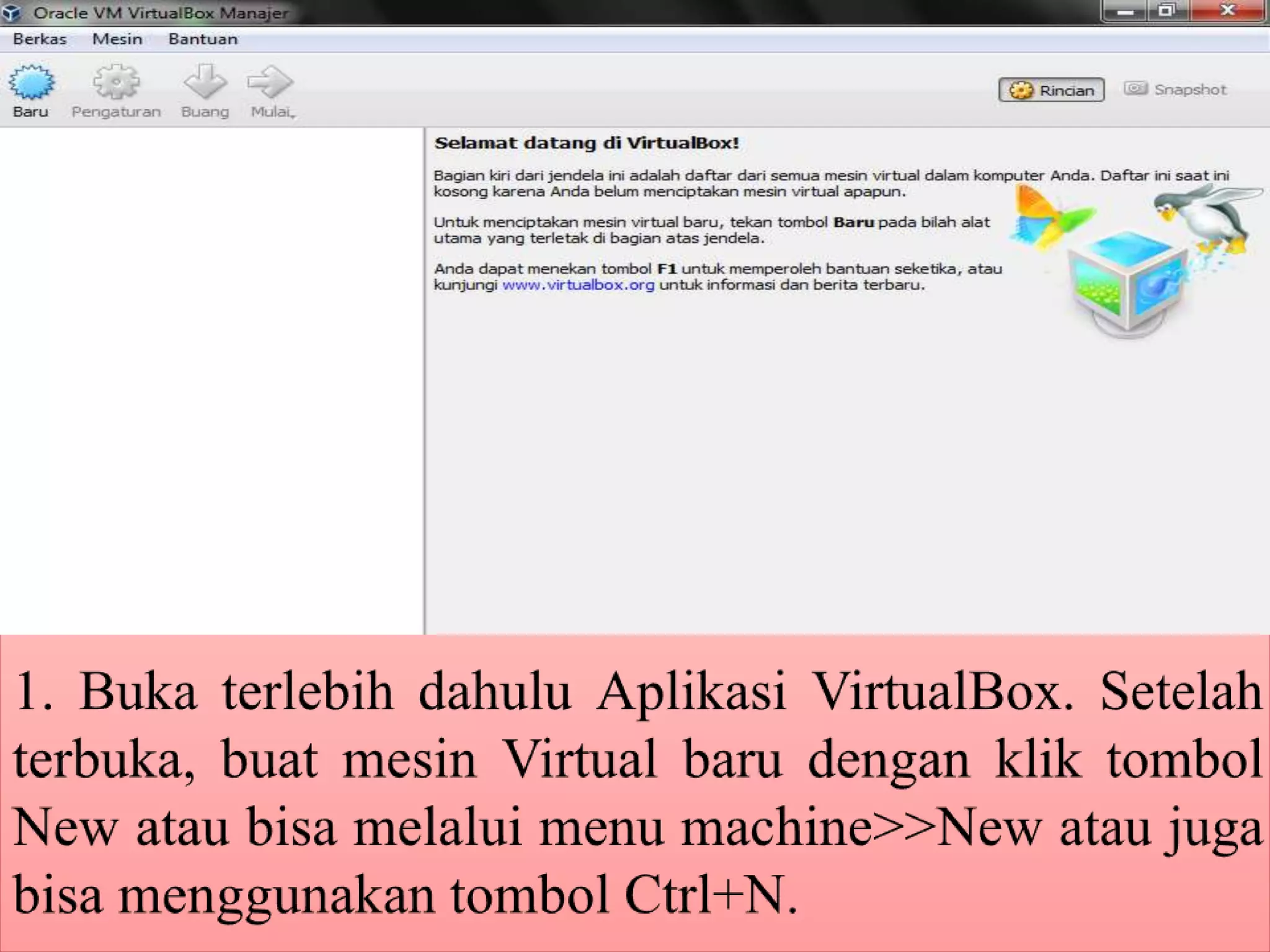 Langkah-langkah menginstal windows 7 di Virtualbox | PPTX