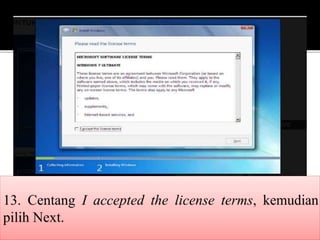 Langkah-langkah menginstal windows 7 di Virtualbox | PPT