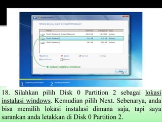 Langkah-langkah menginstal windows 7 di Virtualbox | PPT
