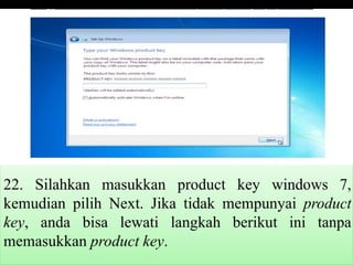 Langkah-langkah menginstal windows 7 di Virtualbox | PPT
