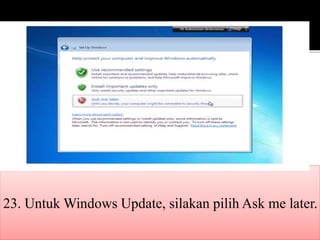 Langkah-langkah menginstal windows 7 di Virtualbox | PPT