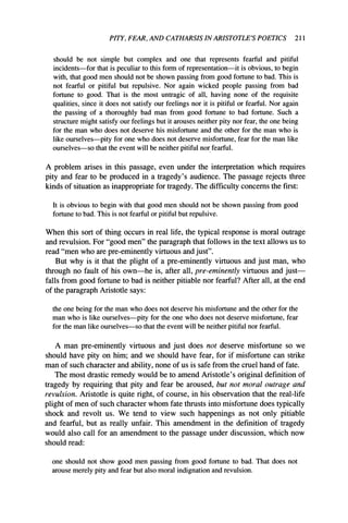 Pity, fear, and catharsis in aristotles poetics, by charles b. daniels ...