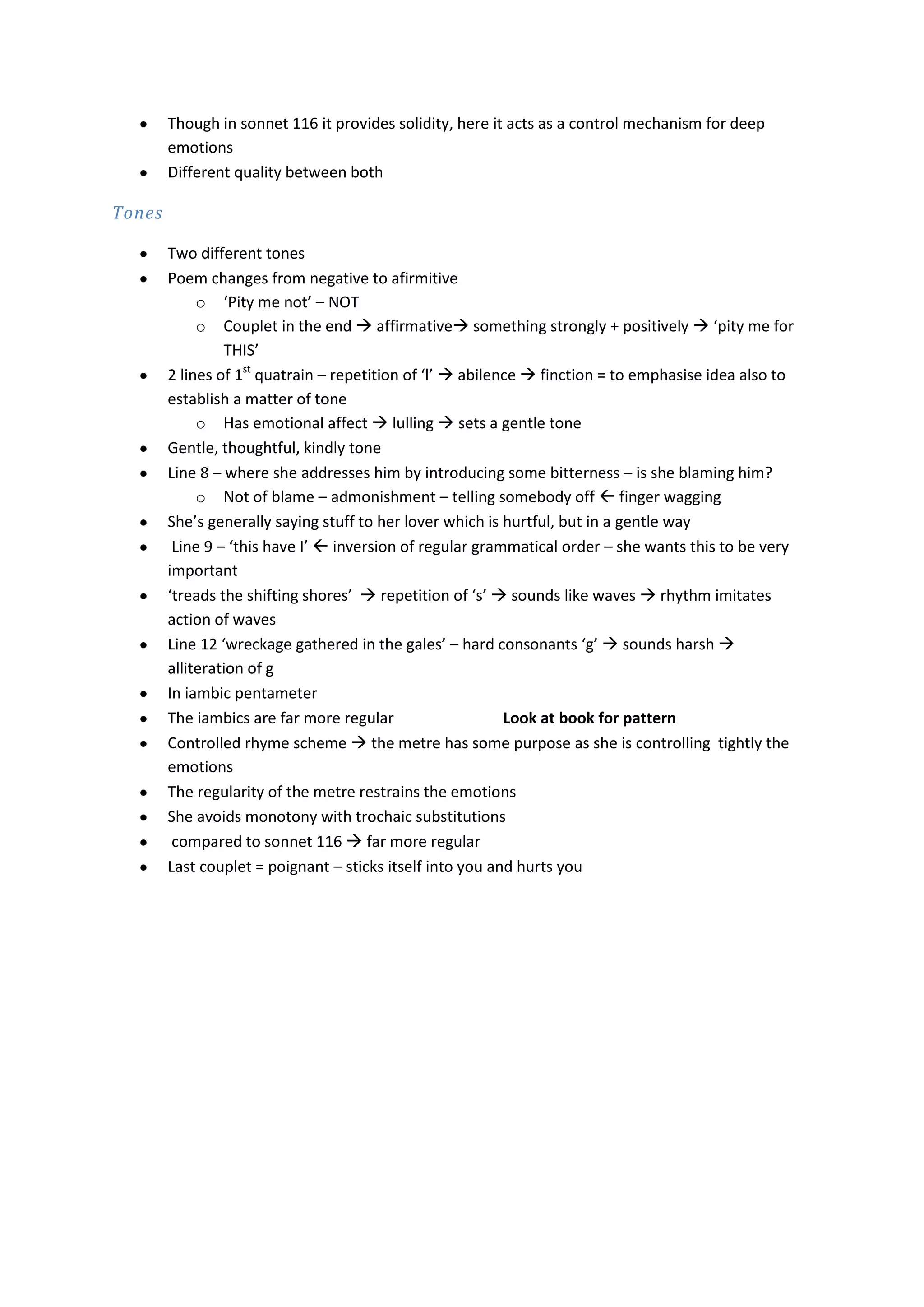 GCSE English Edexcel Relationships: Pity Me Not Because the Light of ...