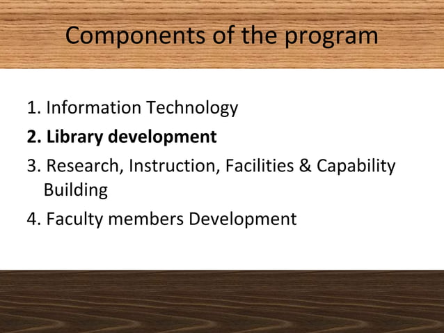 BSU- PIUC Library Development | PPT