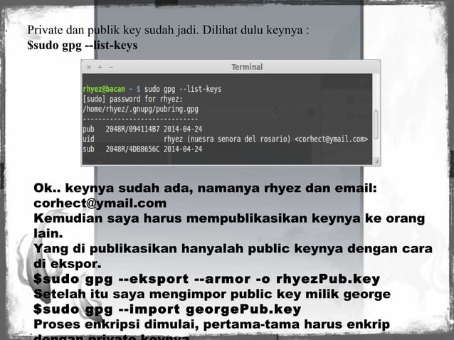 Pivate key & public key | ODP