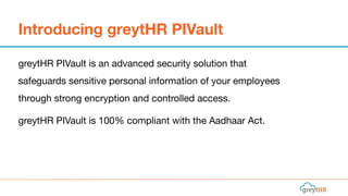 PIVault - A secure way to manage your employee data | PDF