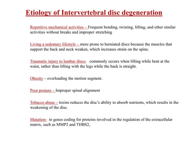 INTERVERTEBRAL DISC ANATOMY AND PIVD OF LUMBAR SPINE AND ITS MANAGEMENT ...