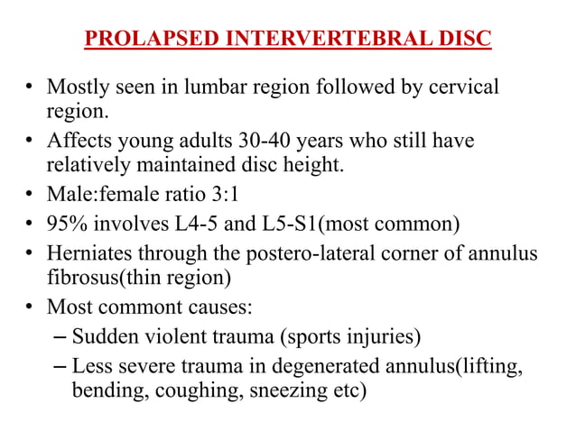 INTERVERTEBRAL DISC ANATOMY AND PIVD OF LUMBAR SPINE AND ITS MANAGEMENT ...