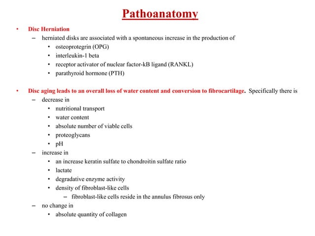 INTERVERTEBRAL DISC ANATOMY AND PIVD OF LUMBAR SPINE AND ITS MANAGEMENT ...