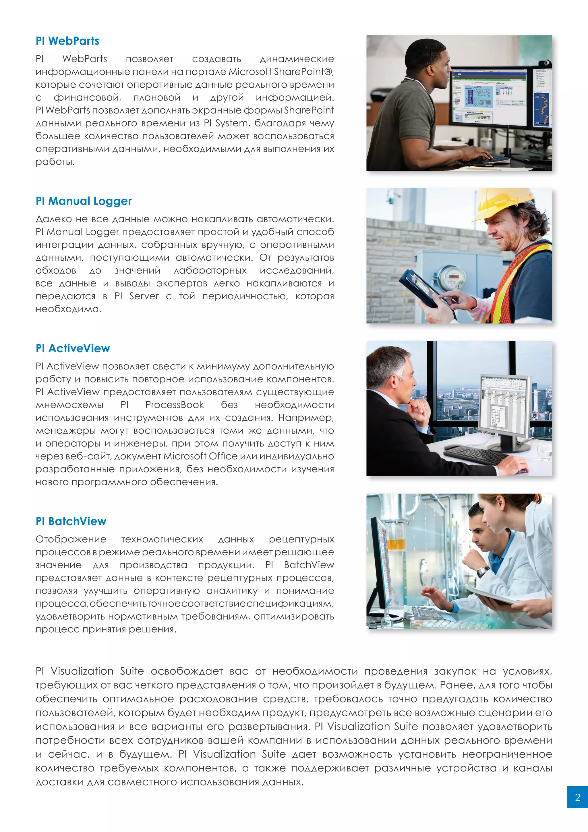 PI Visualization Suite. Данные для каждого пользователя | PDF