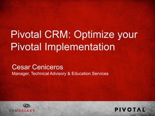 Pivotal CRM: Optimize your Pivotal Implementation | PPTX