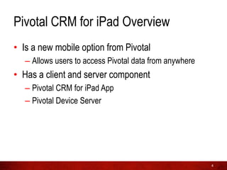 Pivotal CRM for iPad | PPTX