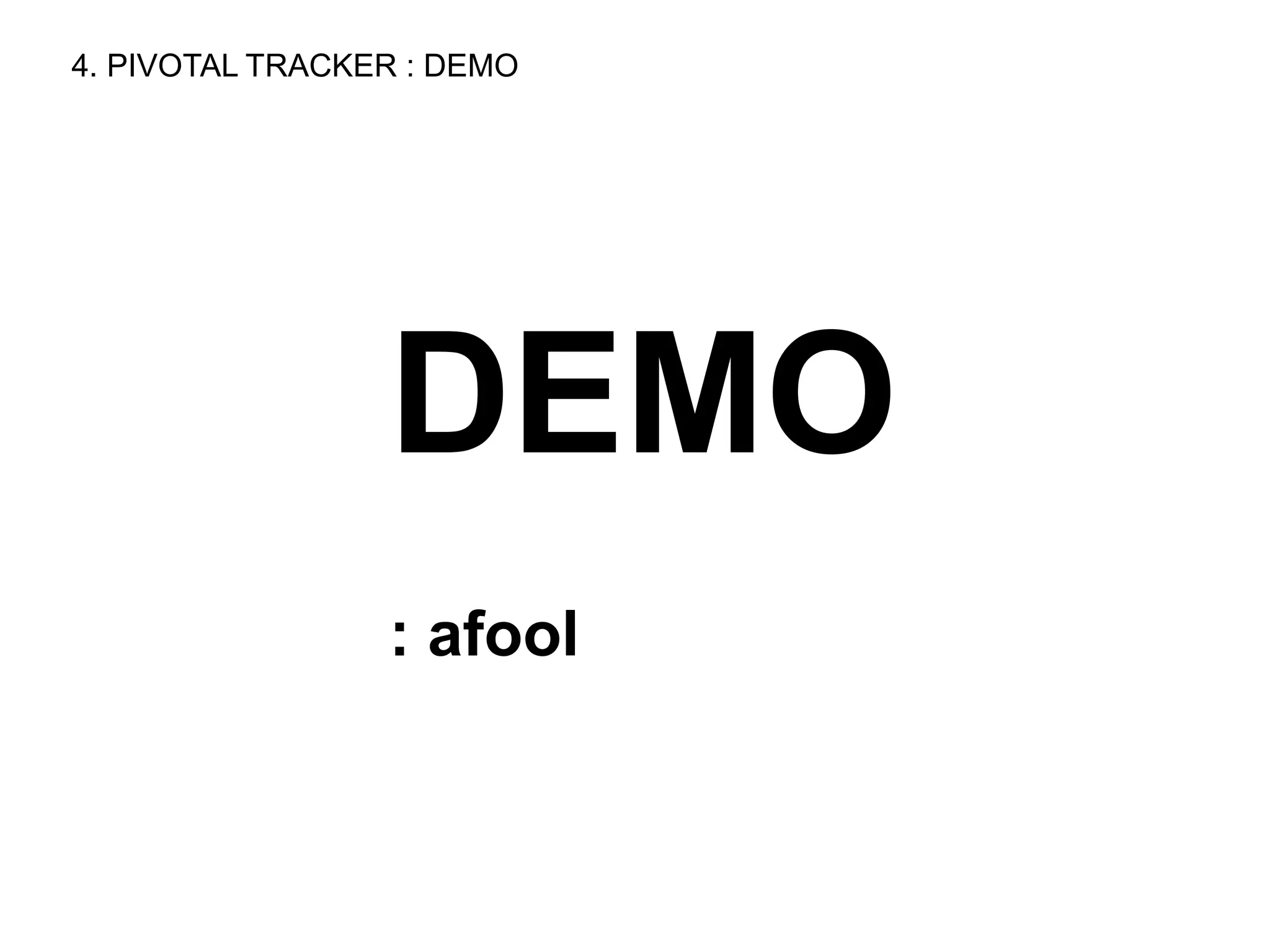 about Pivotal tracker | PPTX